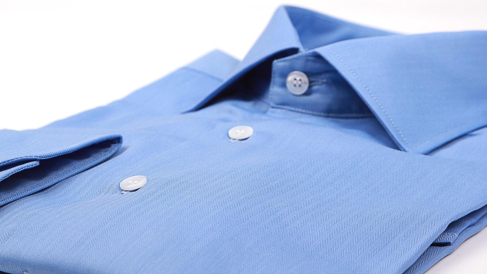 Intense Blue Cotton Shirt - Oliver Wicks