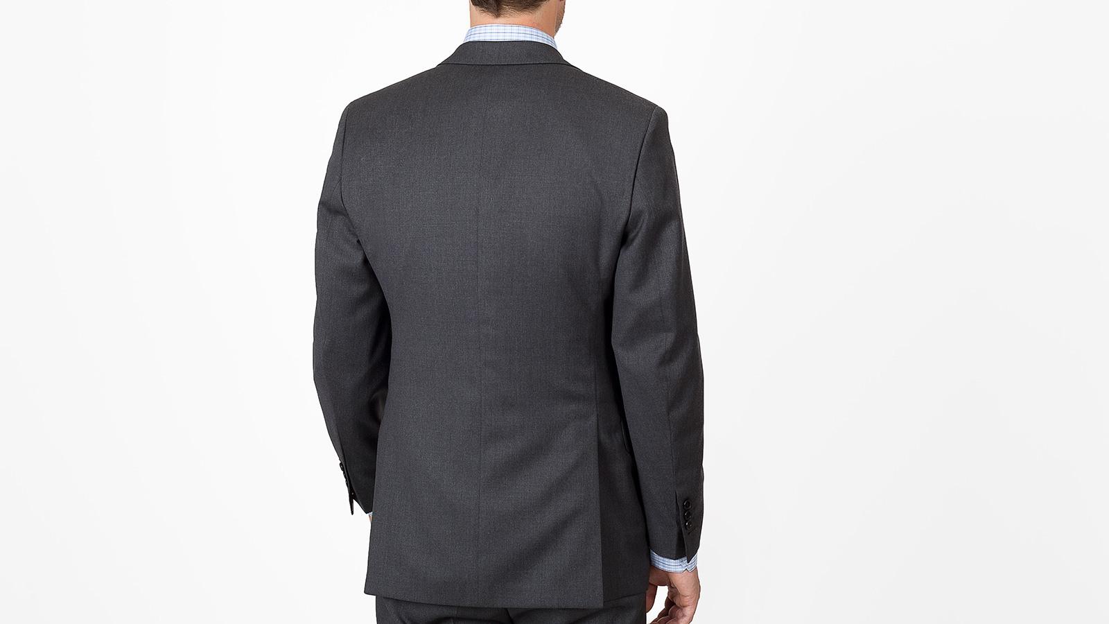 Suit In Solid Grey Italian Wool Oliver Wicks