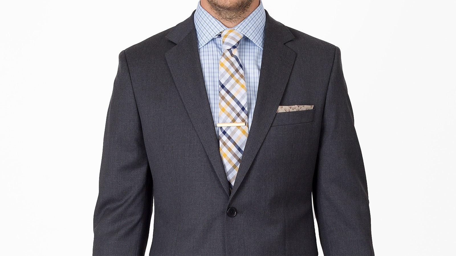 Suit In Solid Grey Italian Wool Oliver Wicks