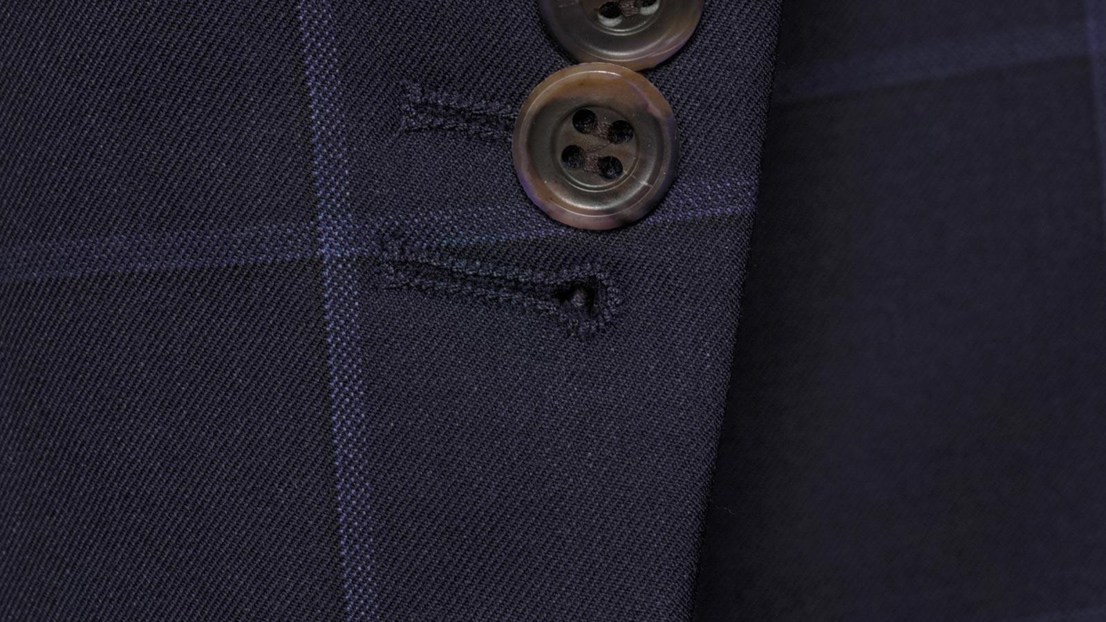 Vendetta Premium Navy Windowpane Suit - Oliver Wicks