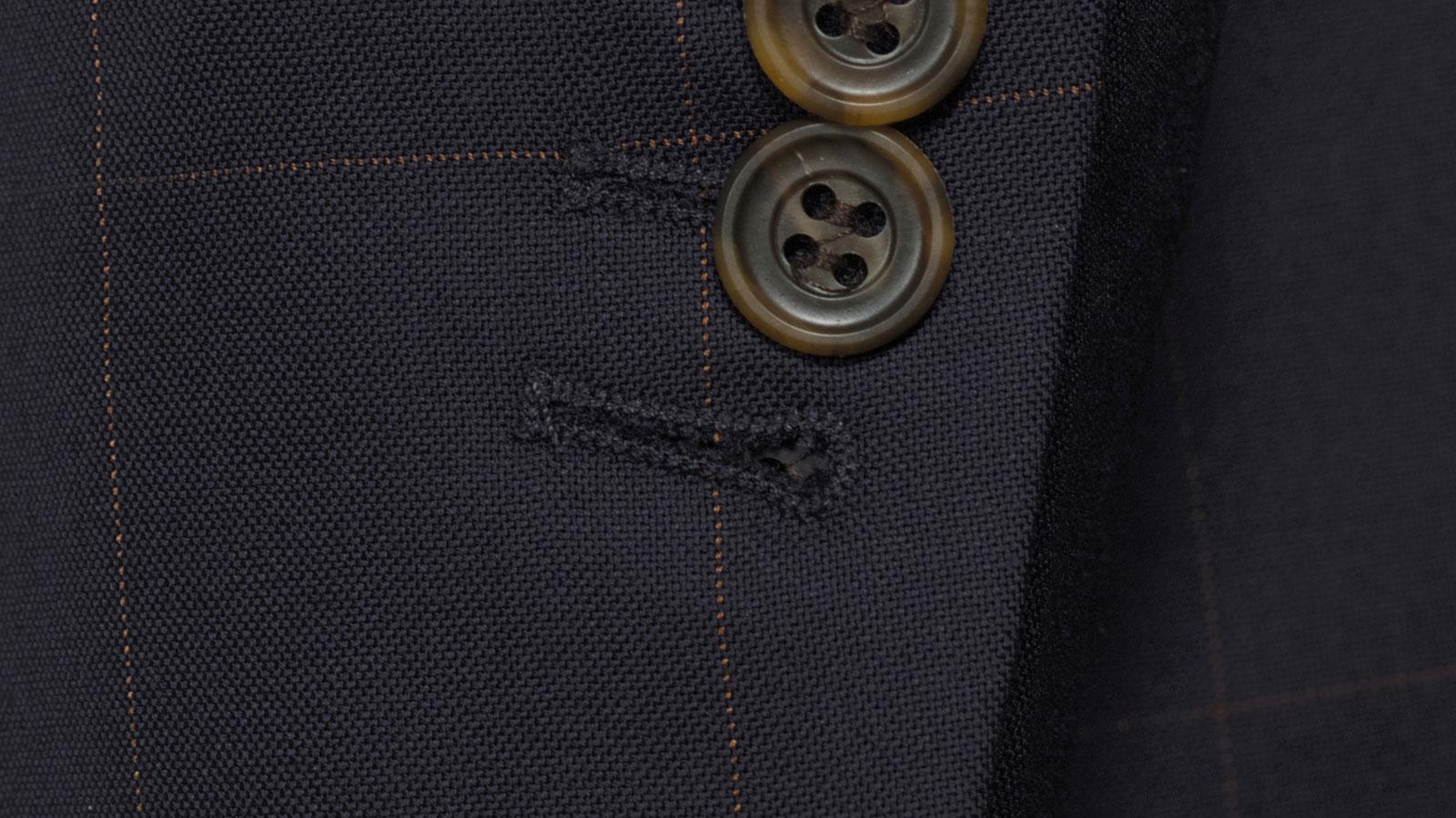 Vendetta Premium Tangerine Check Navy Suit - Oliver Wicks