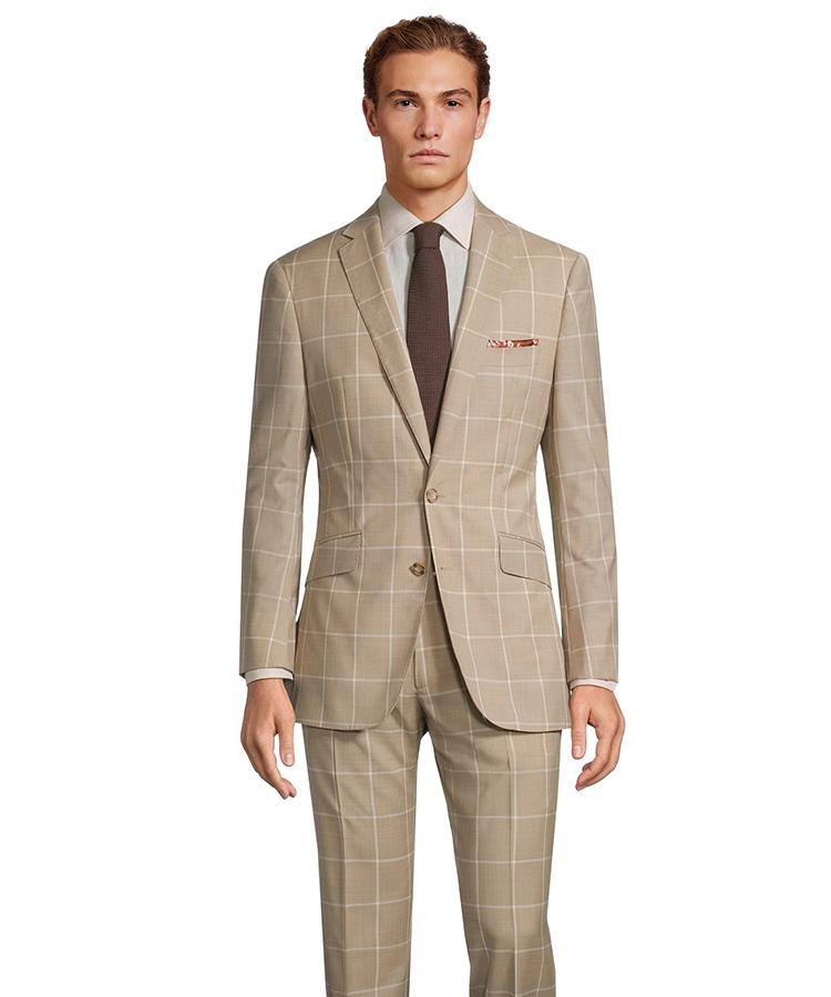 light beige suit